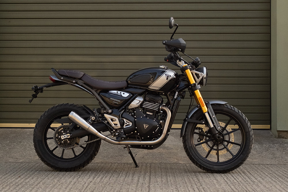 Triumph Scrambler 400 X - Full System - Low Mount – Hitchcox Motorcycles